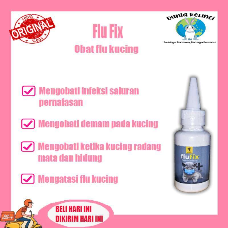 Promo OBAT FLU KUCING DEMAM BATUK FLUFIX FORMULA ANTI FLU Diskon 27% di ...
