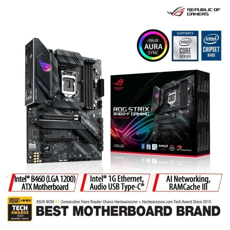 Jual ASUS ROG Strix B460-F Gaming Intel B460 LGA 1200 ATX Motherboard ...