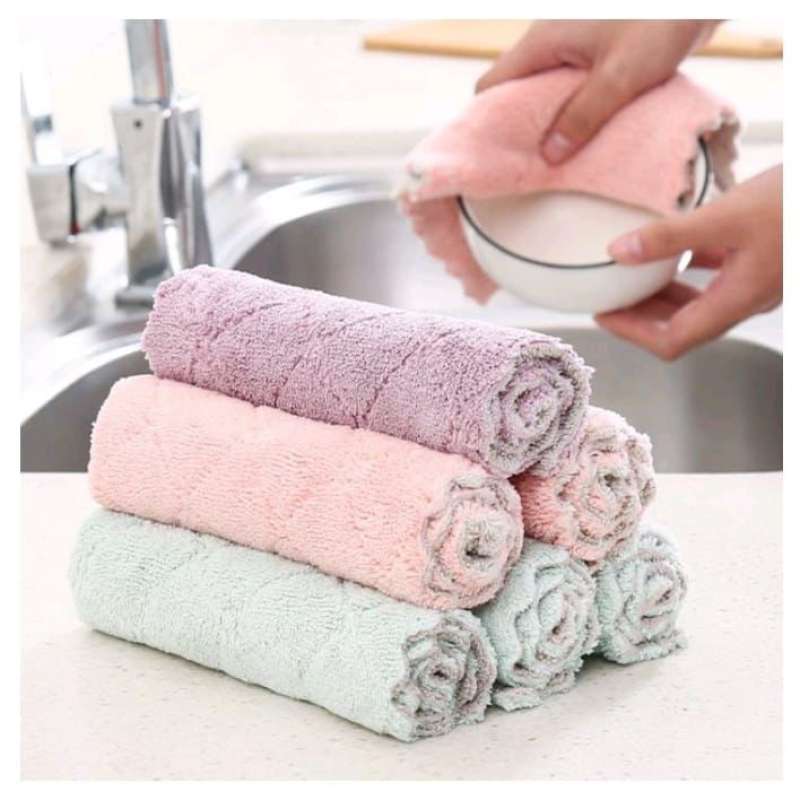Promo Kain Lap Microfiber Serba Guna Lap Meja,piring, Tangan Anti ...