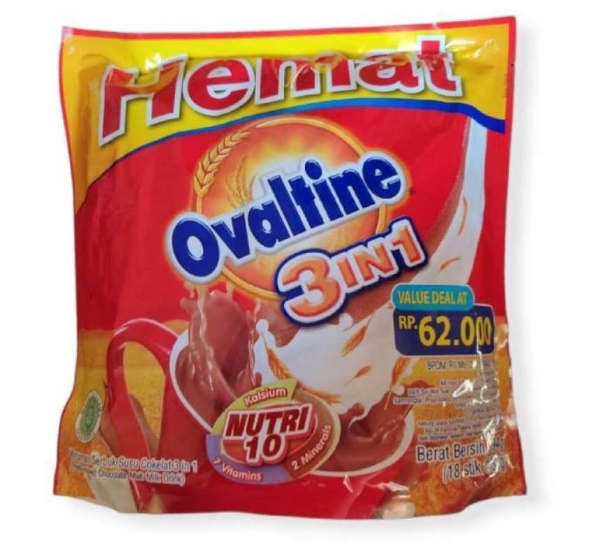 Jual Ovaltine 3 In 1 Chocolate Malt Milk Drink 18 Stick X 33 Gr Di Seller Kebhott_shop - Meruya ...