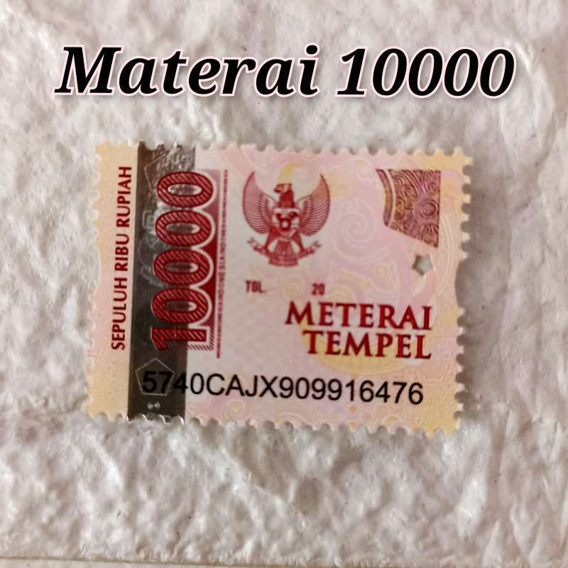 Jual Materai Tempel Asli 10000 Dan Perangko 3000 - Materai 10000 Di ...