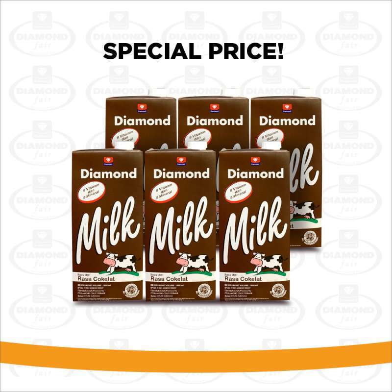 Jual DIAMOND MILK UHT CHOCOLATE 1 LT 6 pcs (DISKON SPESIAL) di Seller ...