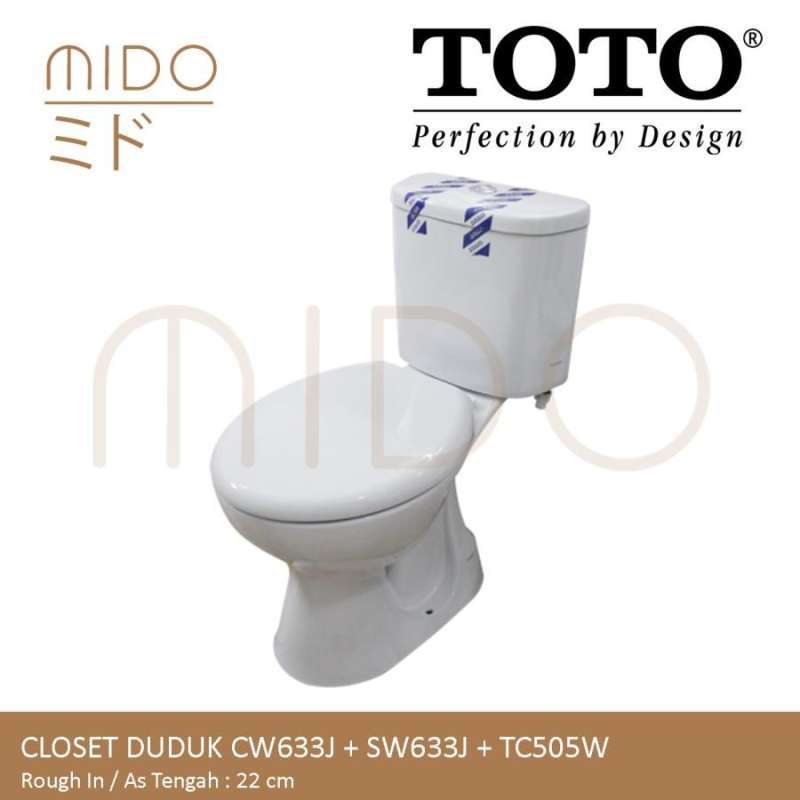 Jual CLOSET / KLOSET / TOILET DUDUK TOTO CW633J SW633JP CW 633 J SW 633 ...