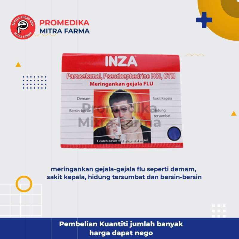 Jual Inza 4 Tablet Strip / Obat untuk Batuk, Pilek dan Demam pada ...