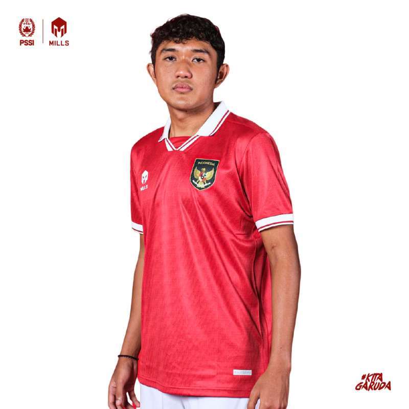 Jual Mills Timnas Indonesia Jersey Home Player Issue 1123ina Red Di ...