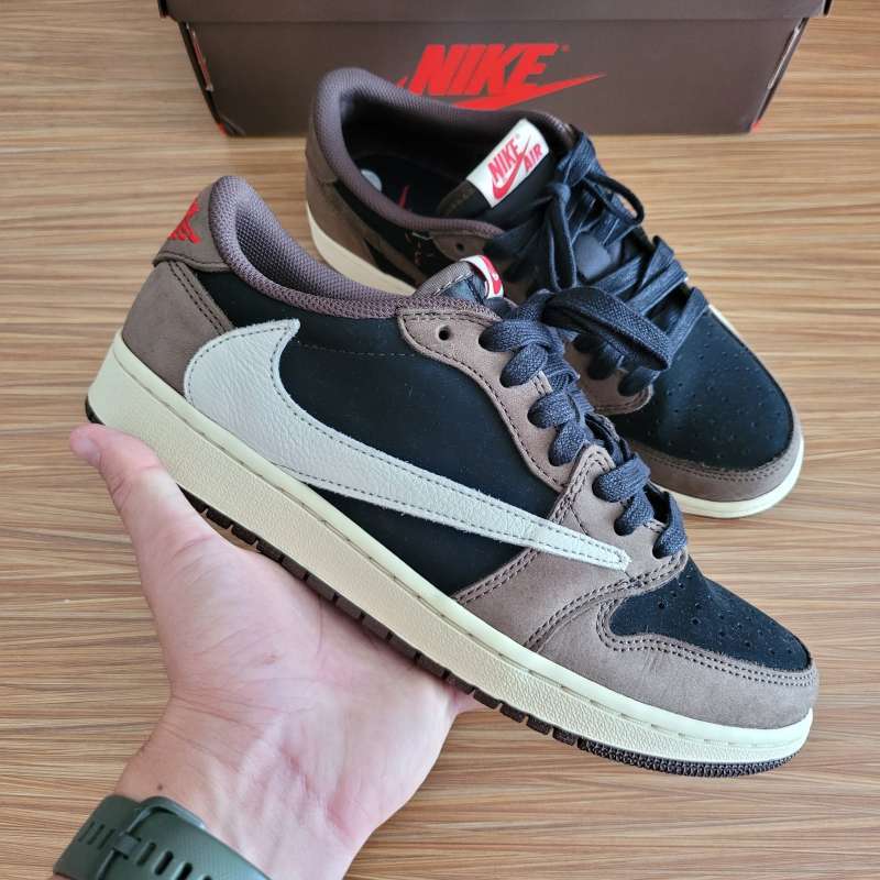 Jual Air Jordan 1 Retro Low OG SP Travis Scott Mocha || fragment blue ...