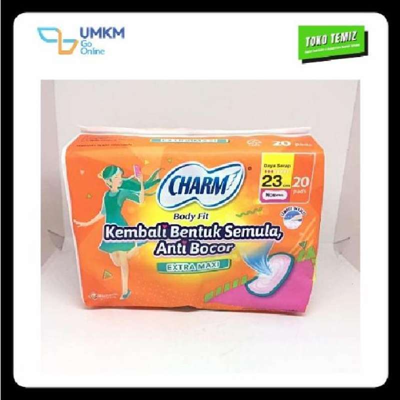 Jual Pembalut Charm Body Fit Extra Maxi Non Wing 23 cm isi 20 di Seller ...