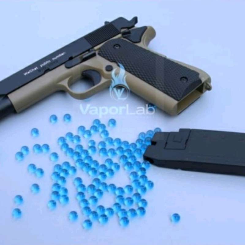 Jual mainan pistol anak water gel toy gun model STD m1911 dengan ...