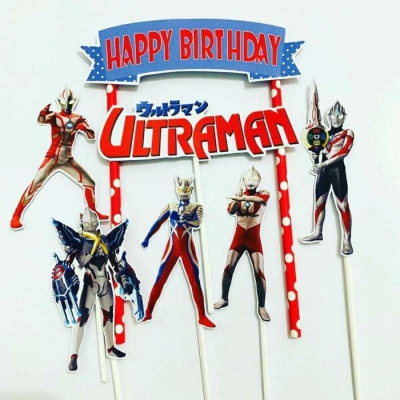 Jual ULTRAMAN RIBBON TOPPER CAKE BIRTHDAY / HIASAN KUE ULANG TAHUN di ...