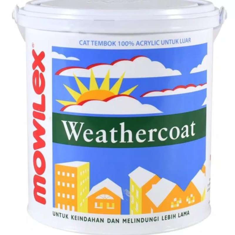 Jual Cat Tembok Eksterior MOWILEX WEATHERCOAT warna Putih Prima E1000 2 ...