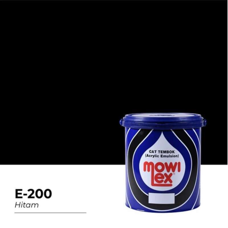 Jual Cat Tembok Interior MOWILEX EMULSION warna hitam E200 kemasan 1 ...