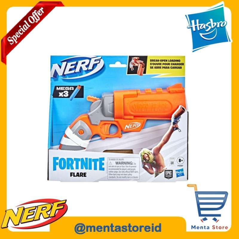 Promo Nerf Fortnite Flare Dart Blaster 3 Official Whistle Darts Hasbro ...