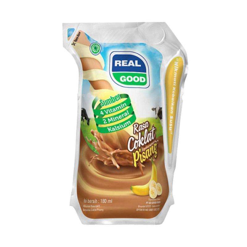 Jual REAL GOOD UHT CHOCO BANANA 180 ML di Seller FRESTIVE SUPERMARKET ...