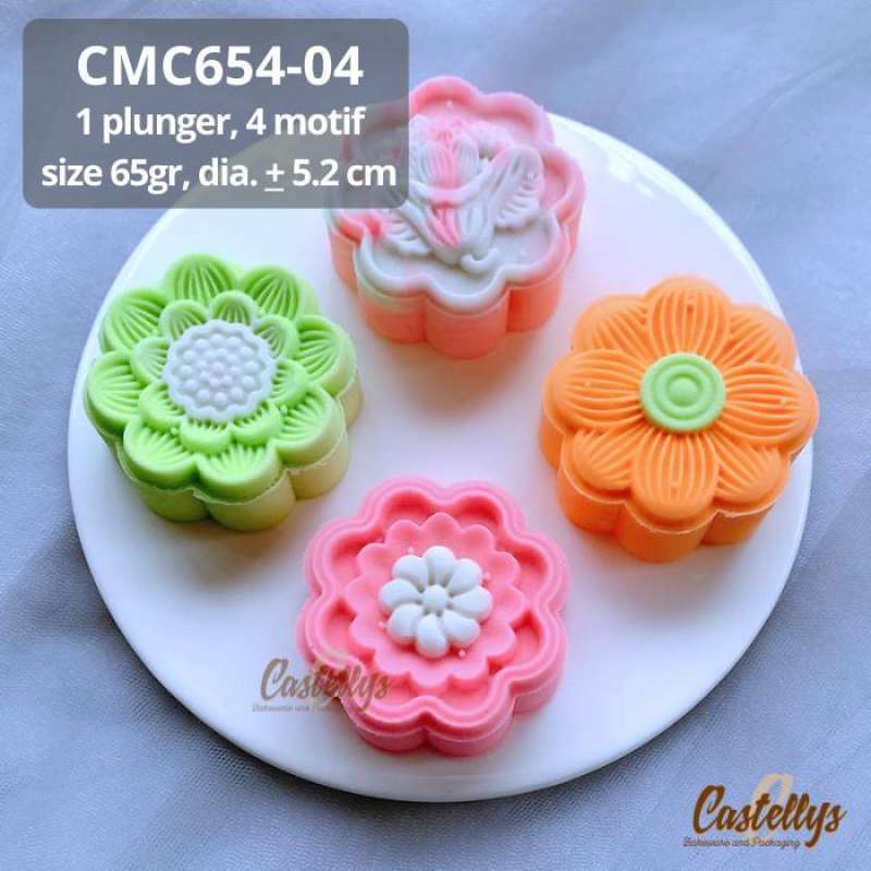 Jual Cetakan Mooncake 65gr CMC654-04 Bunga Kue Bulan Pia Snowskin Mochi ...