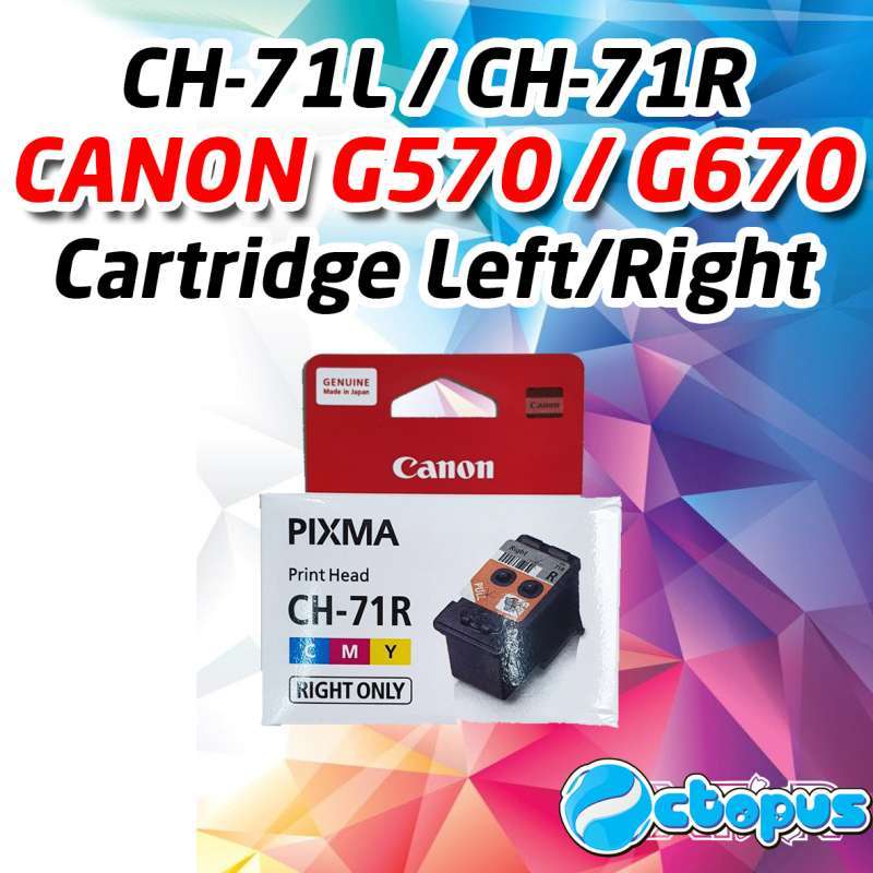 Promo Canon Printhead CH-71L CH-71R CH71L CH71R G500 Series G570 / G670 Original - Multicolor ...