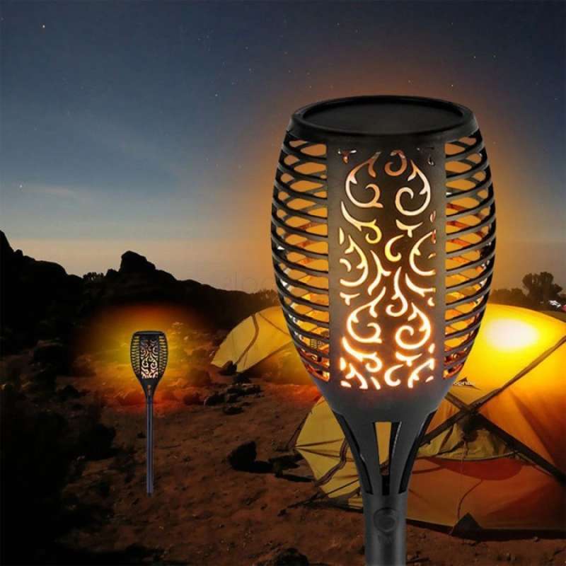 Jual SOLAR FLAME FIRE LIGHT LAMPU OBOR API TAMAN TANCAP TENAGA SURYA 12 ...