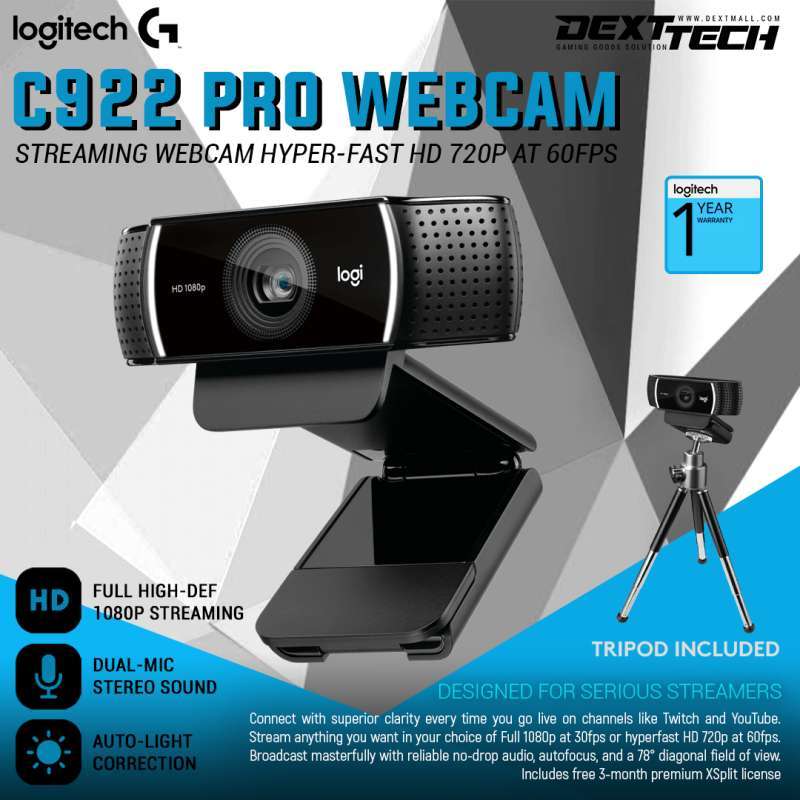 Jual Logitech WebCam C922 Pro Stream di Seller DEXT Technologies ...