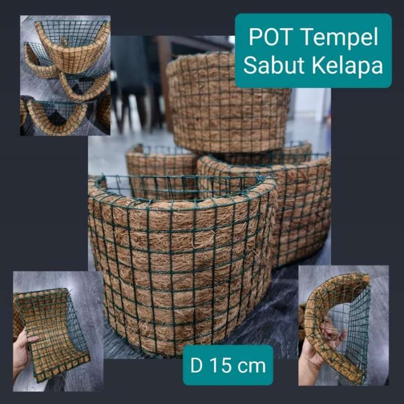 Jual Pot Tempel Bunga Tanaman Anggrek Coco Fiber 15 cm Sabut Kelapa di ...