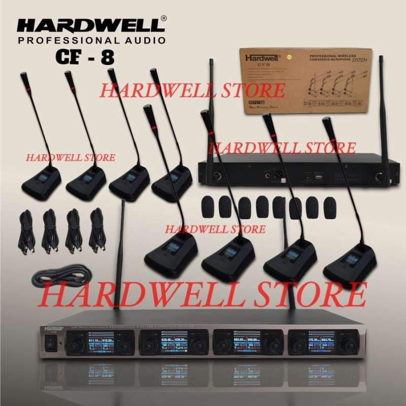 Jual Mic Wireless Conference Hardwell 8 Mic Podium Cf8 Original Di ...
