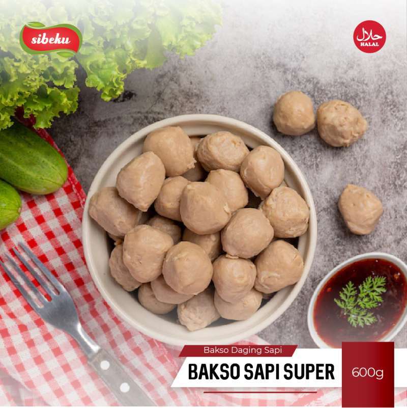 Jual Bakso Sapi Super Halal 600gr Frozen Food isi 50 pcs - Sibeku di ...