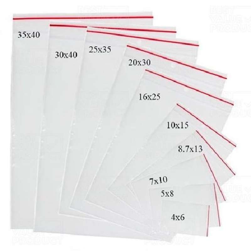 Jual Plastik Klip Ziplock Ukuran 5 X 8 Cm 1 Pack Isi 100 Pcs Di Seller ...