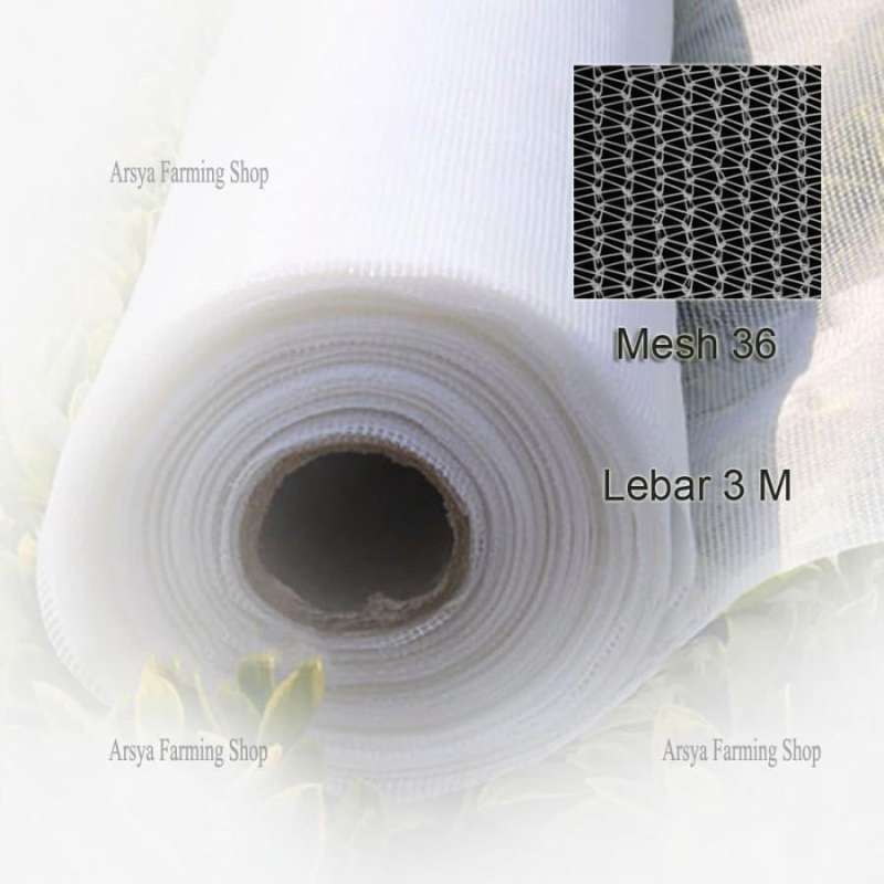 Jual Screen Net / Insekt Net Warna Putih Lebar 3 Meter Mesh 36 Permeter di Seller Arsya Gardens ...