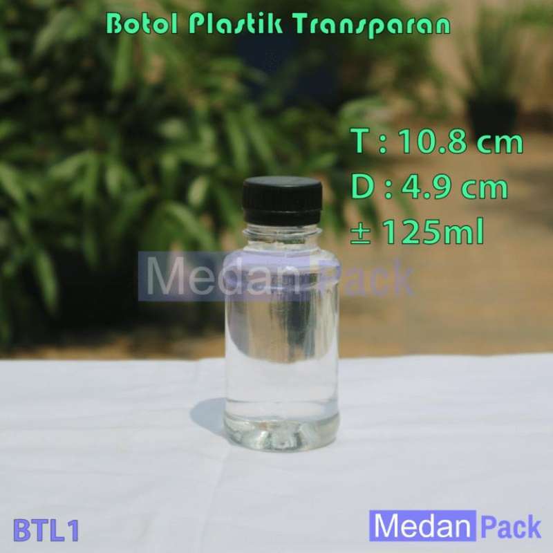 Jual Botol Plastik Bulat Transparan AO 125 ml per 200 pcs di Seller ...