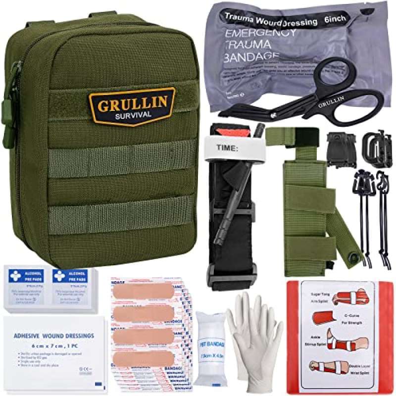 Promo GRULLIN MOLLE IFAK Trauma Kit,Tactical First Aid Kit,Emergency ...
