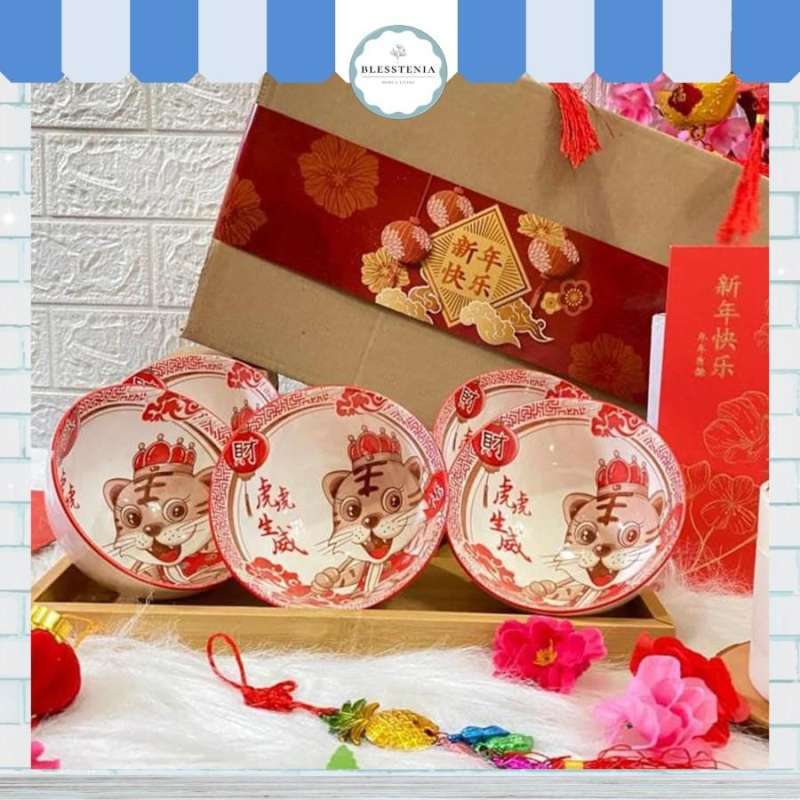 Jual Hampers Imlek Set 6in1 CNY 2022 Ceramic Rice Bowl Gift Box di ...