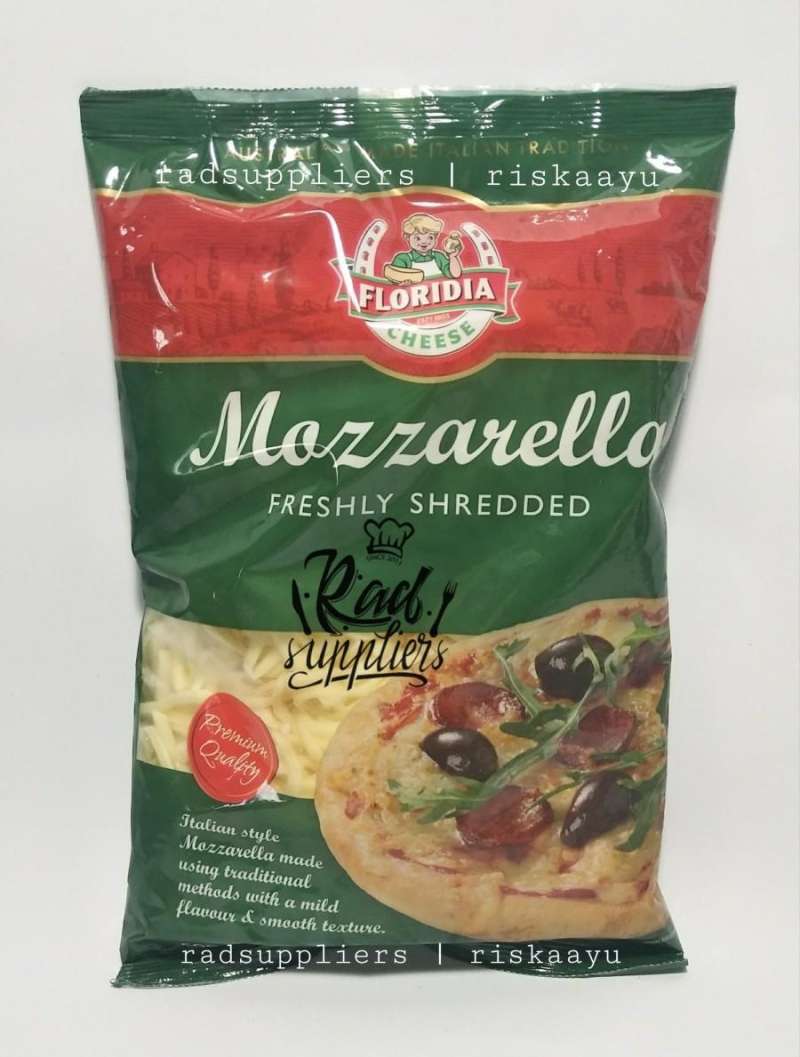 Jual Floridia Mozzarella Shredded Cheese 500gram, Floridia Mozzarella ...