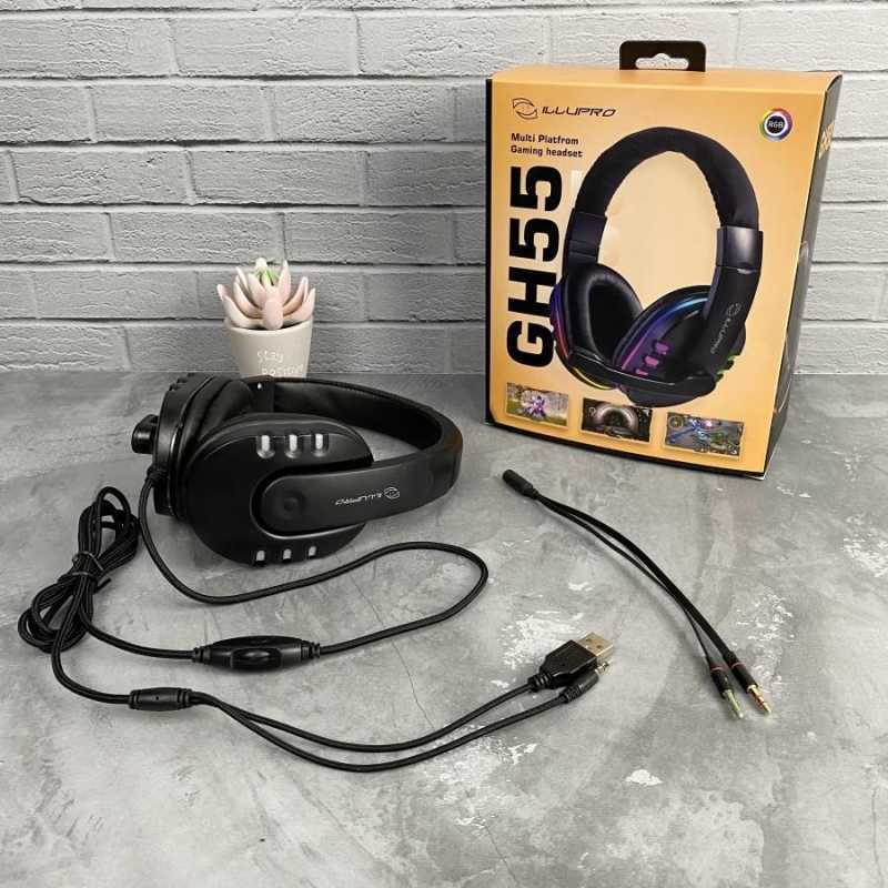Jual Headset Gaming Hp Murah Rgb Illupro Gaming Head Set Gh-55 Rgb di ...