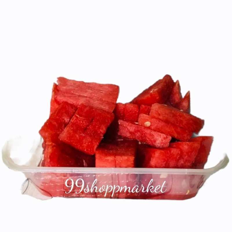 Jual Cut fruit buah potong semangka Seedlees / pack Halal di Seller ...