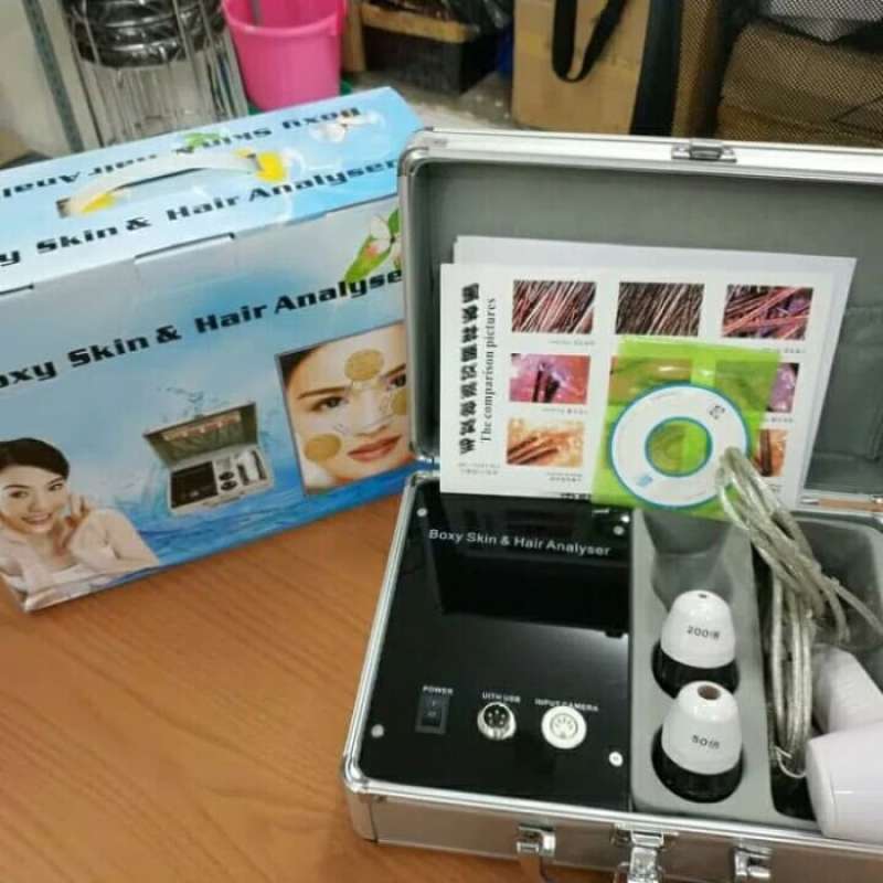 Jual boxy skin analyzer hair & face komputer laptop cek kulit skin test ...