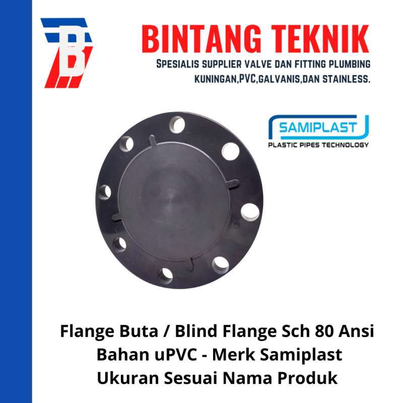 Jual Flange Buta / Blind Flange 4 inch u-PVC Sch 80 ANSI Samiplast di ...