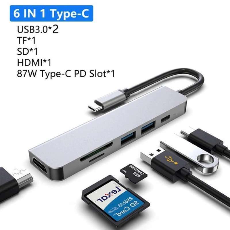 Jual CONVERTER Type C to USB 3, SD Card, Micro SD, HDMI Macbook 12 Pro ...