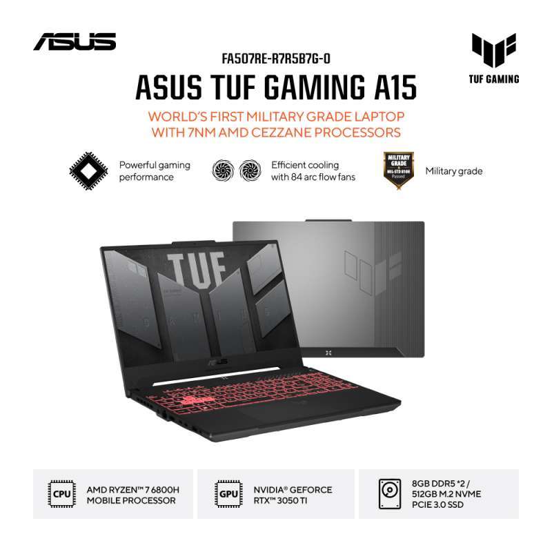 Jual Asus TUF Gaming FA507RE-R7R5B7G-O Gray [R7-6800H|RAM 16GB|SSD ...
