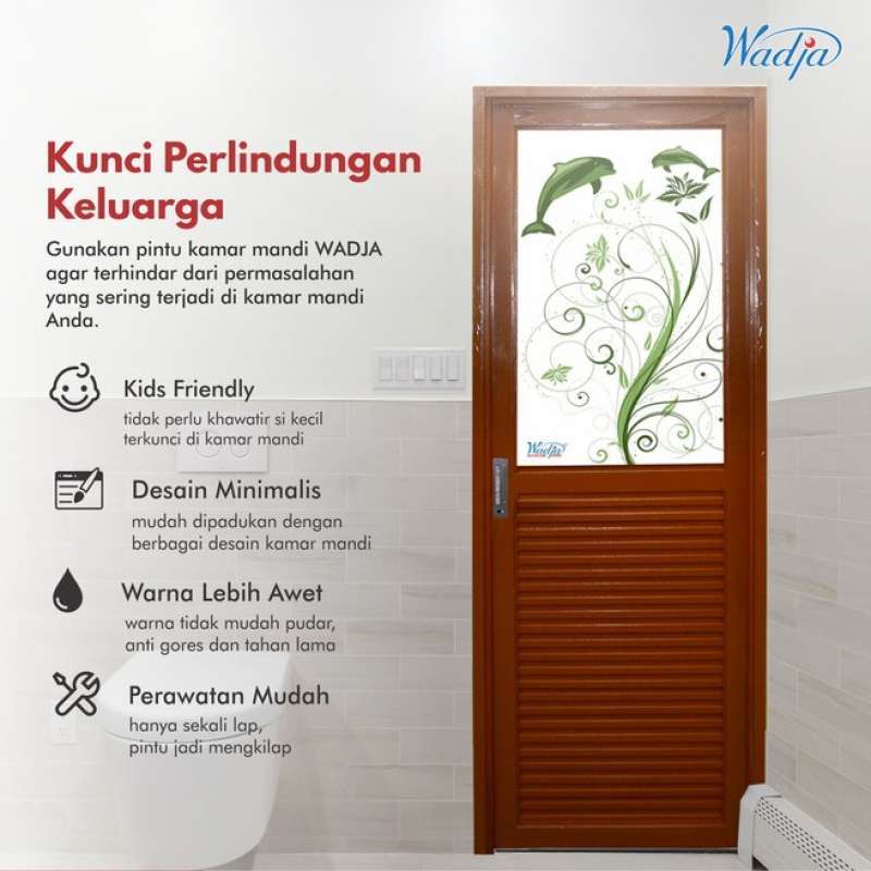 Jual Wadja Karya Dunia Pintu Kamar Mandi Galvalume Glass Door Half ...