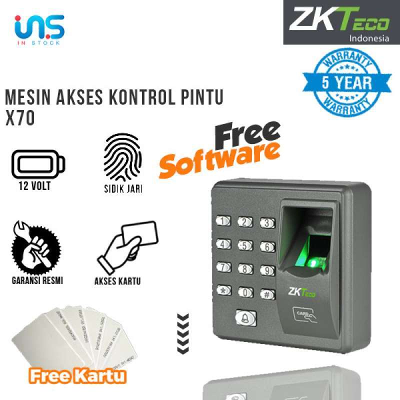 Jual Akses Kontrol Pintu Sidik Jari dan Kartu RFID ZKTECO X7 TERMURAH ...