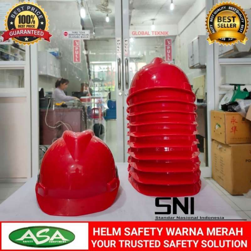 Jual Helm proyek merah - Topi proyek - Topi kerja proyek - Safety ...