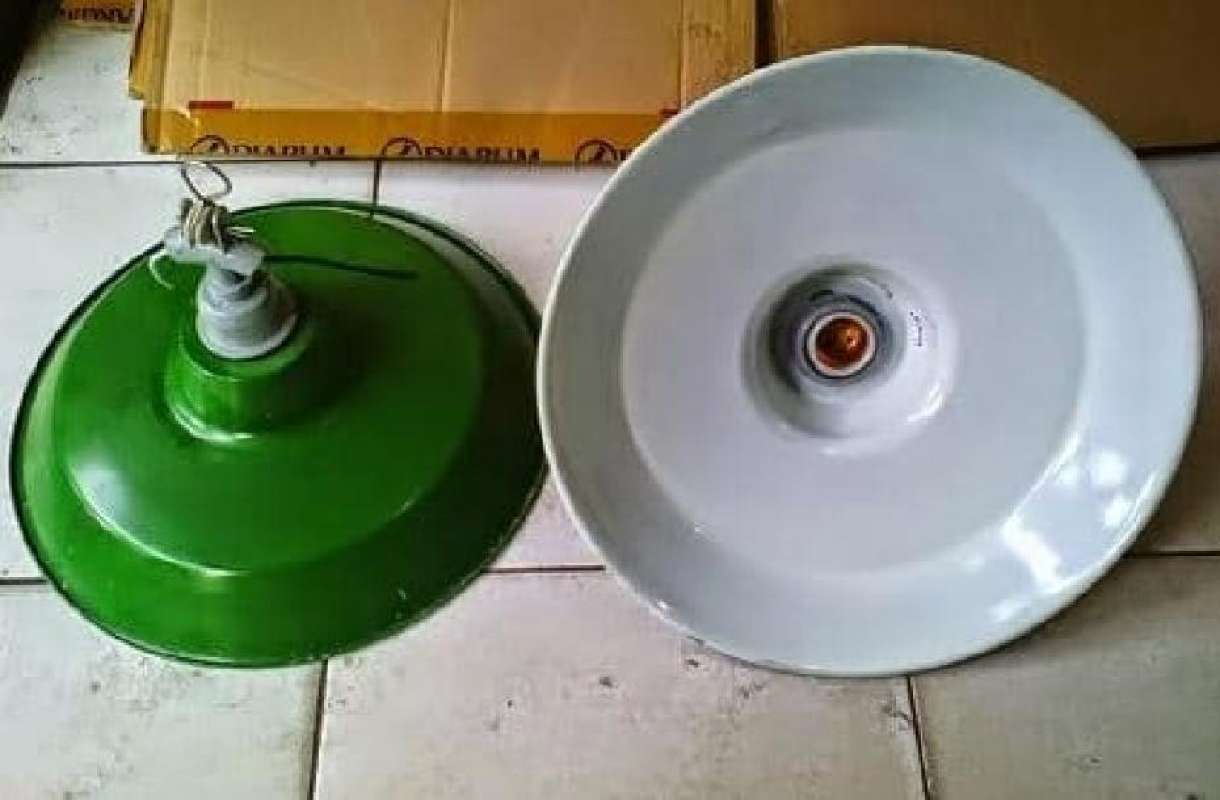 Jual Kap Lampu Gantung WD hijau Fitting Gantung E27 / Kap Lampu Model ...