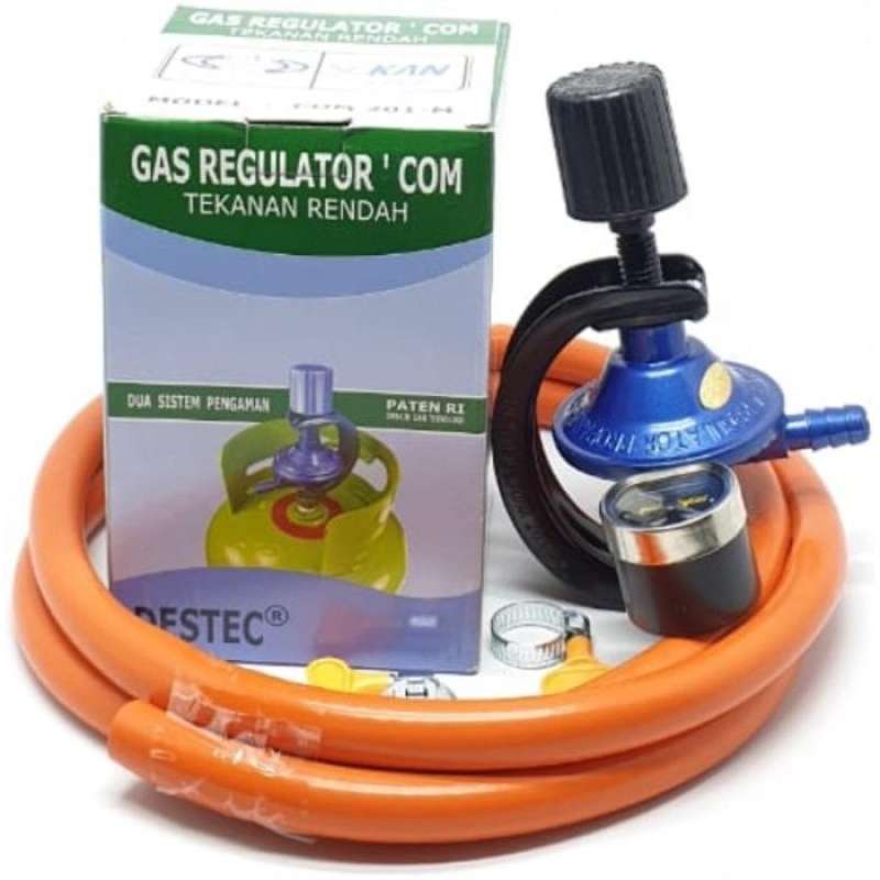 Jual DESTEC METER COM-201M + SELANG ORANGE 2M + 2 KLEM SELANG GAS di ...