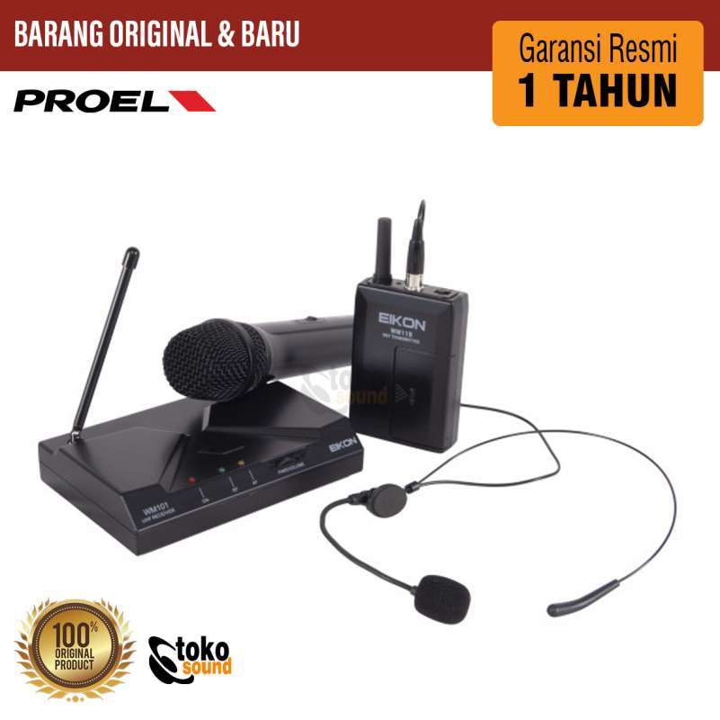 Jual PROEL EIKON WM101KITV2 - Wireless Microphone UHF System di Seller ...