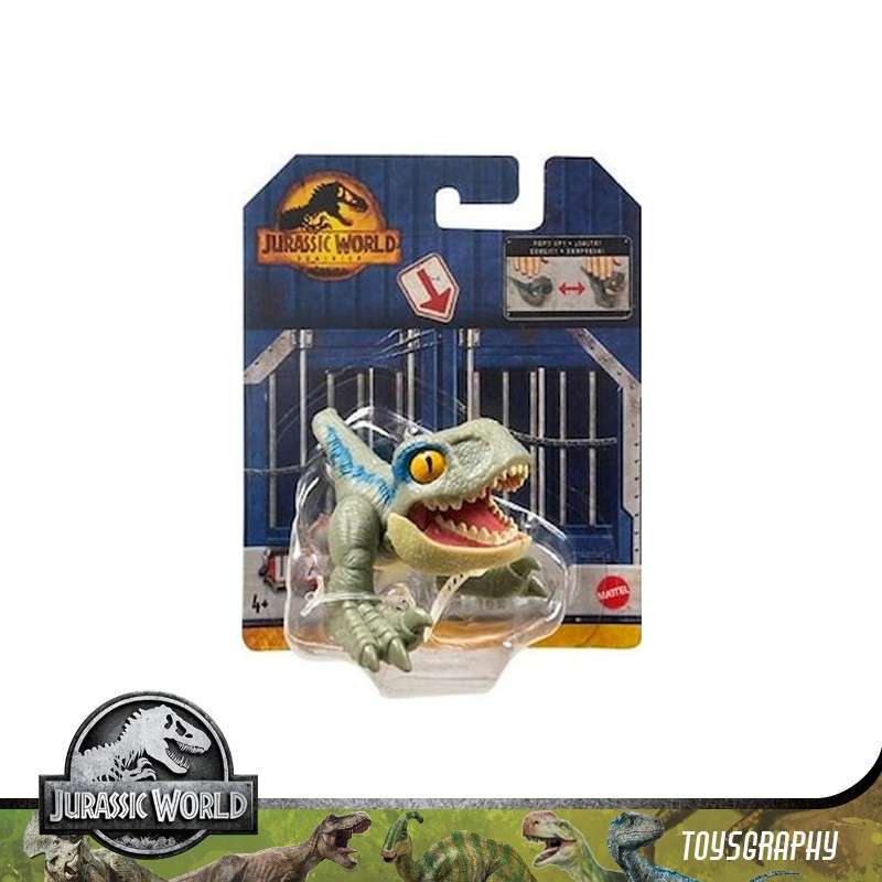 Jual Jurassic World Dominions Uncaged Snap Squad Velociraptor BLUE ...