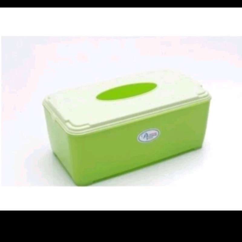 Jual Tempat Tissue Panjang Box Kotak Tissue Storage Besar Warna Hijau ...