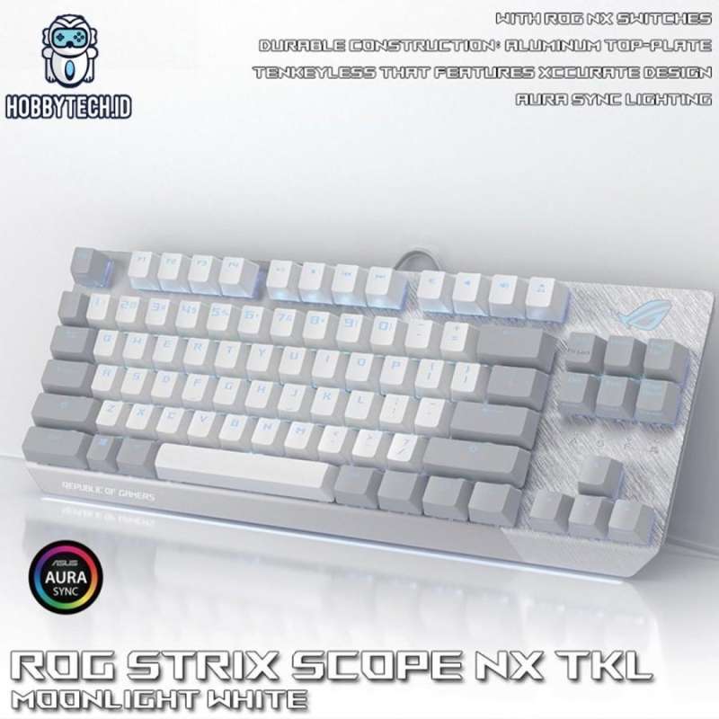 Jual ASUS ROG Strix Scope NX TKL Moonlight White Mechanical Gaming ...