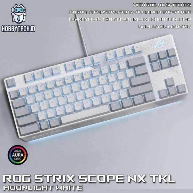 Jual ASUS ROG Strix Scope NX TKL Moonlight White Mechanical Gaming ...