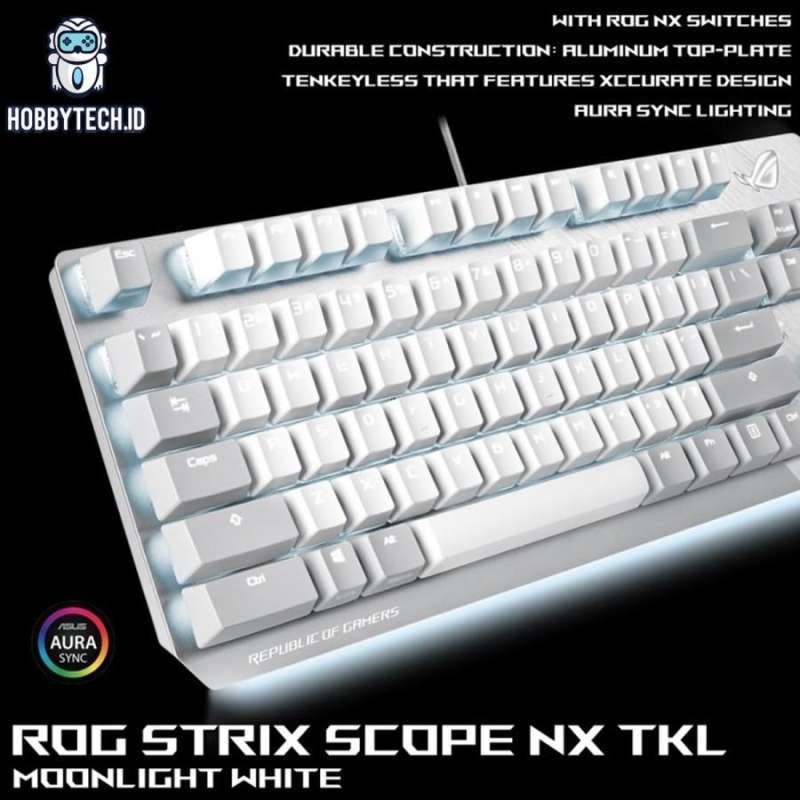 Jual ASUS ROG Strix Scope NX TKL Moonlight White Mechanical Gaming ...