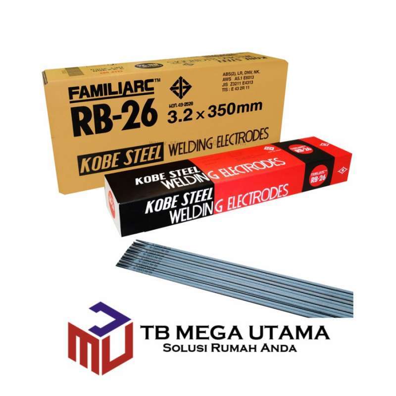 Jual Kawat Las Besi Kobe Steel RB26 3.2 MM Listrik Stick 5 Kg di Seller ...