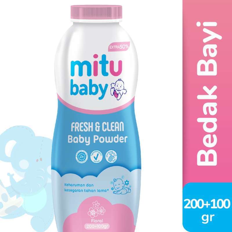 Jual Mitu Baby Powder Fresh and Clean 200+100Gr - Bedak Bayi di Seller ...