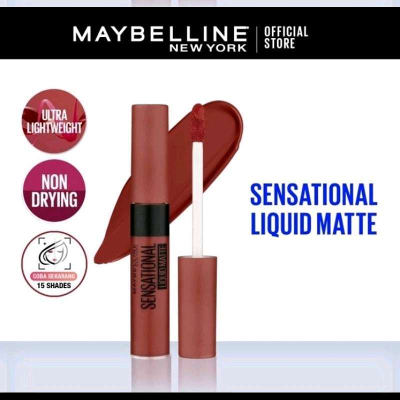 Jual Maybelline Sensational Liquid Matte Lipstick Warna Upbeat Crims di ...